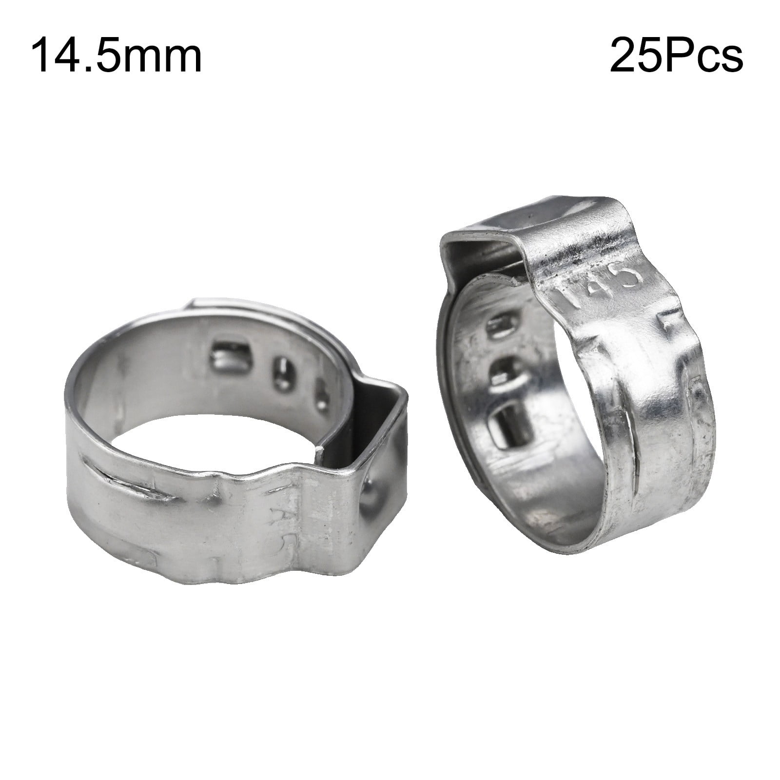 Dreamhall 25Pcs Stainless Steel Hose Clamps Single Ear Stepless for ...