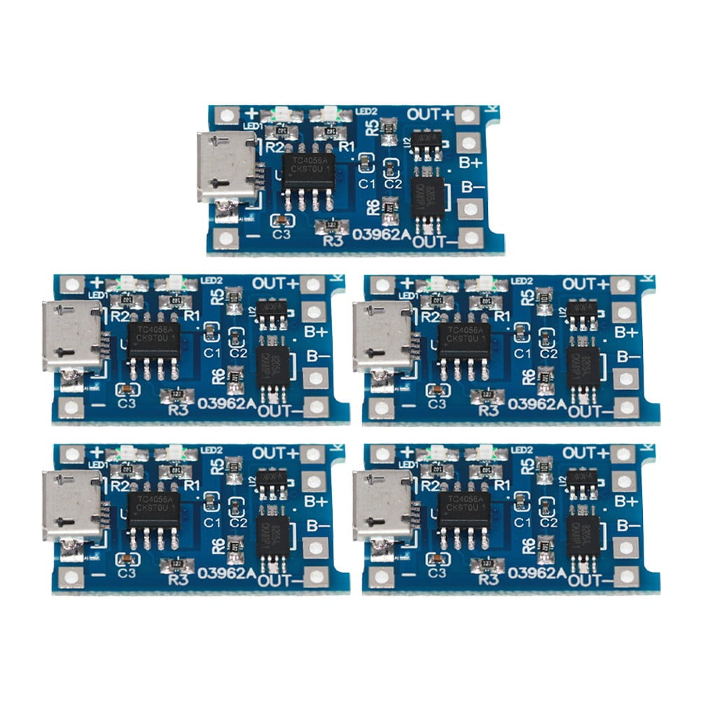 Dreamhall 5 Pcs Usb Li-Ion Battery Charging Board Charger Module ...