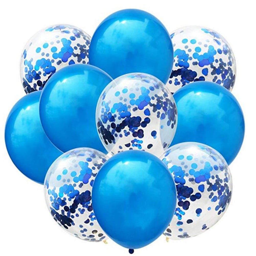 Dreamhall Blue Confetti Latex Balloons, 50 Pack Birthday Balloons for ...