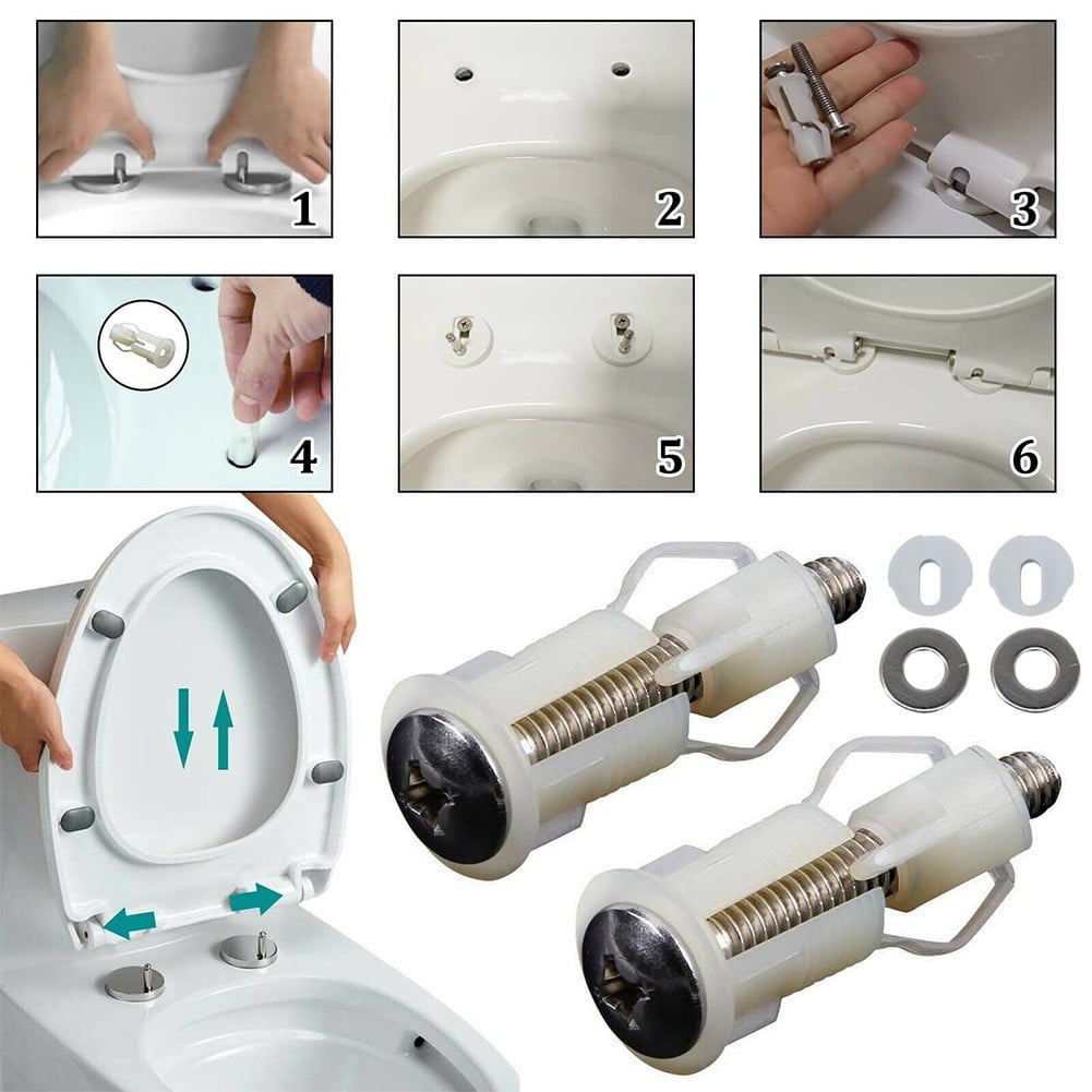 Dreamhall Top Fix Toilet Seat Screws Nut Cover Lid Pan Fixing WC Blind ...