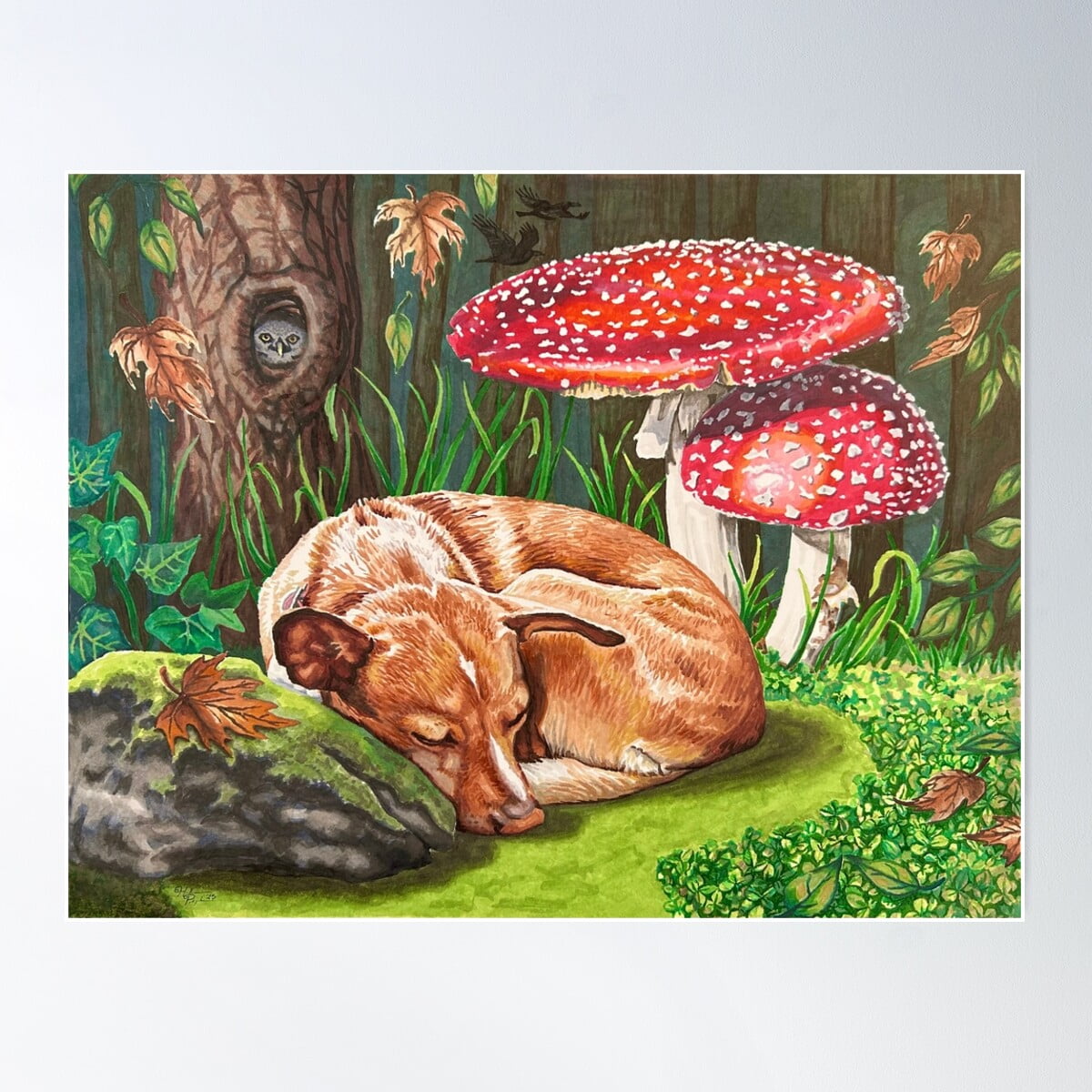 Dreaming Of The Wild – Cozy Cottagecore Dog Art By Heather Pilapil ...