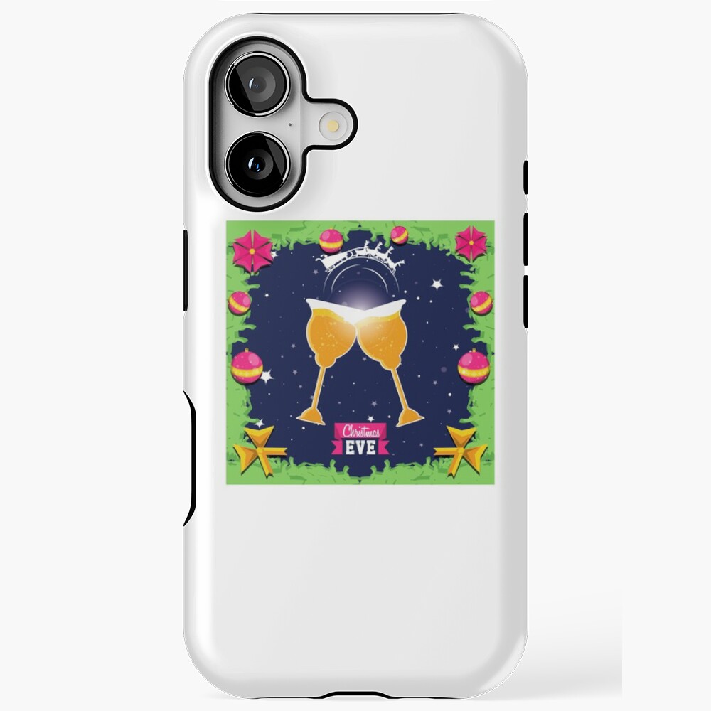 Dreaming of a Wine Holiday Funny Christmas Party Humor iPhone Case with ...