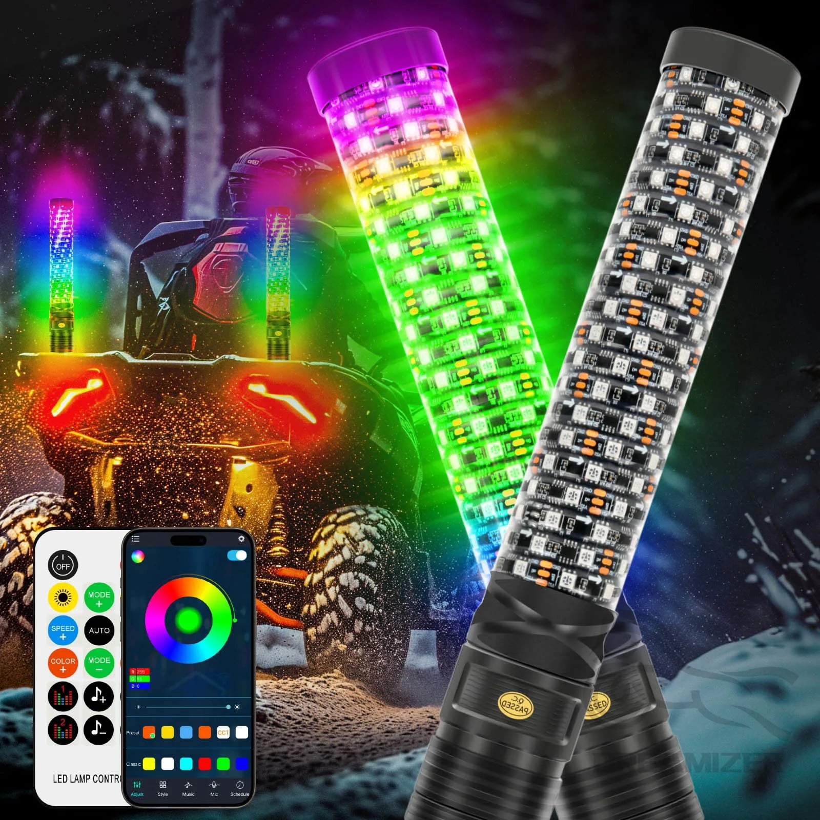 Dreamizer 1258 LED Bluetooth Remote Control Universal Car Exterior ...