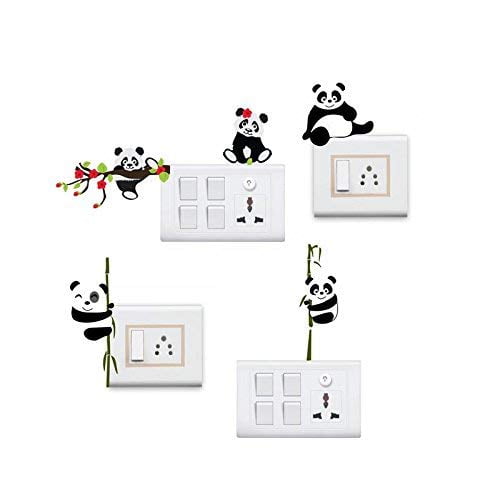 Dreamkraft Decorative Switch Sticker (Funny Panda Wall Decal ...