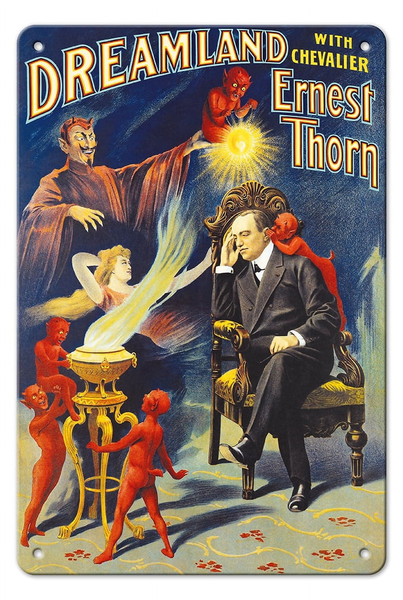 Dreamland with Chevalier Ernest Thorn - Vintage Magic Poster c.1910 - 8 ...