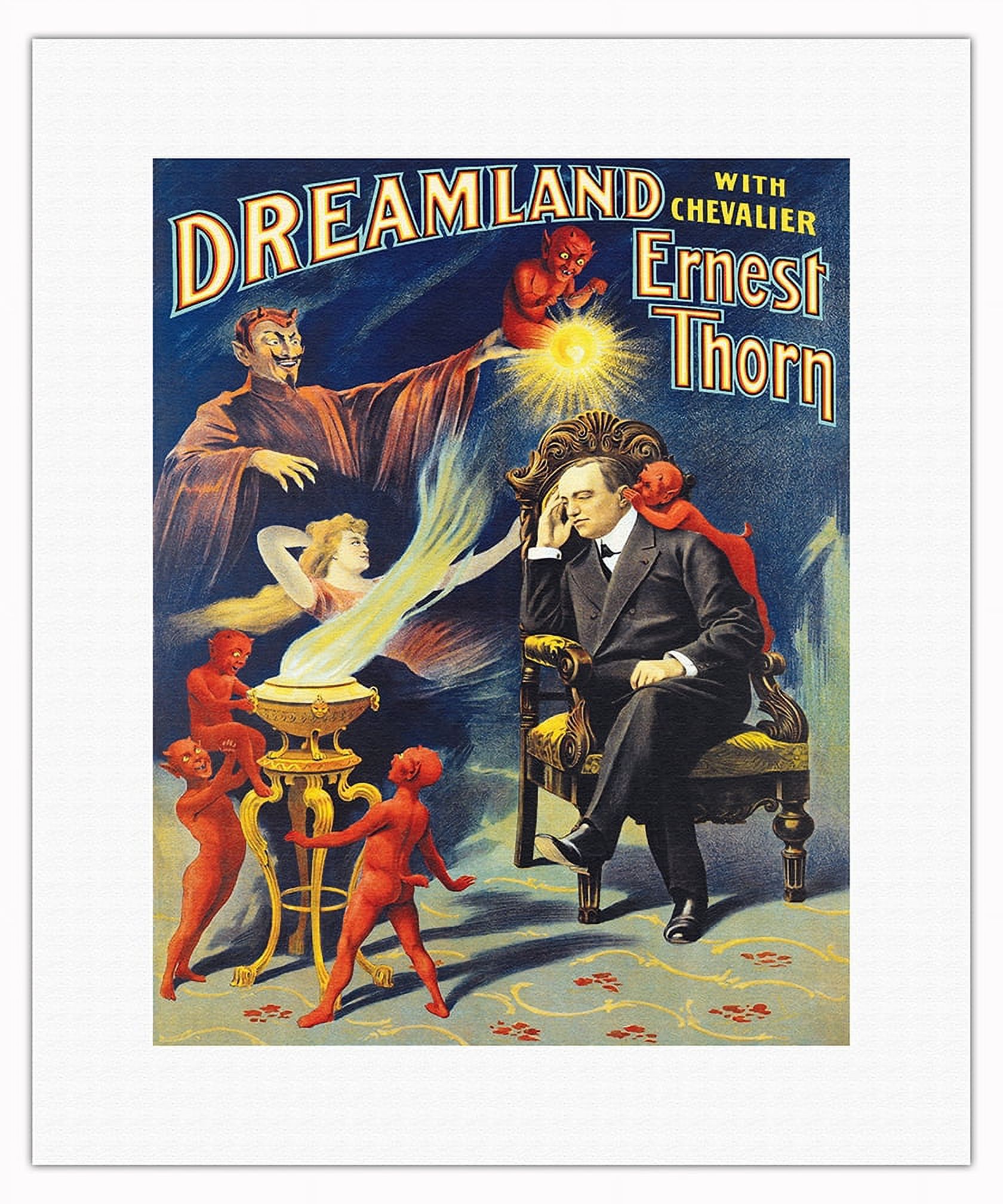 Dreamland with Chevalier Ernest Thorn - Vintage Magic Poster c.1910 ...