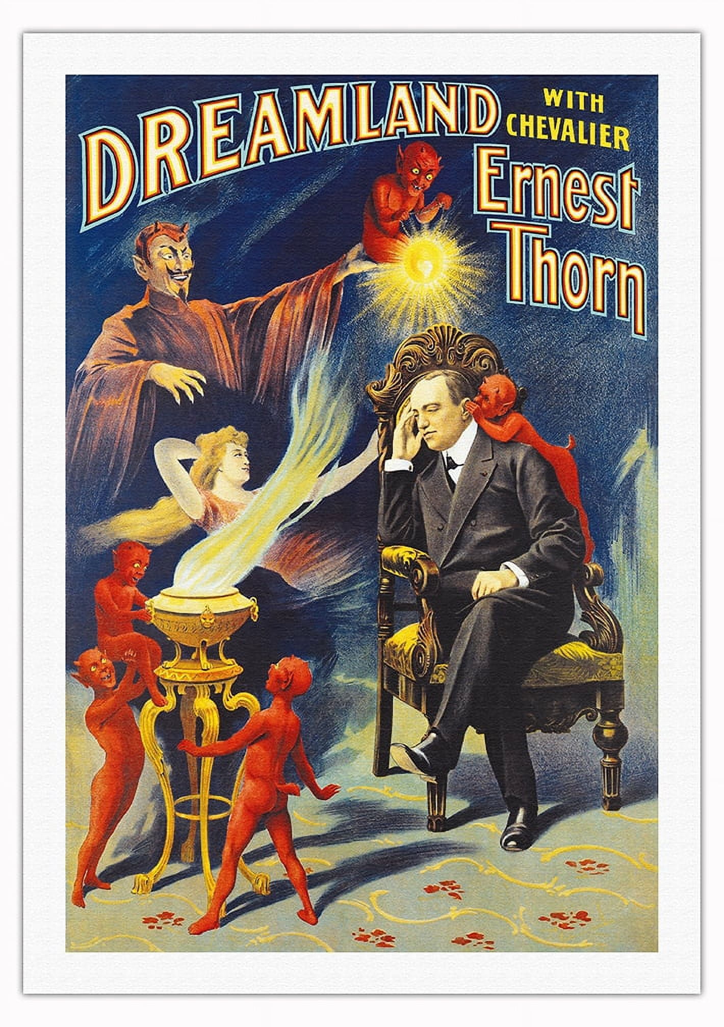Dreamland with Chevalier Ernest Thorn - Vintage Magic Poster c.1910 ...
