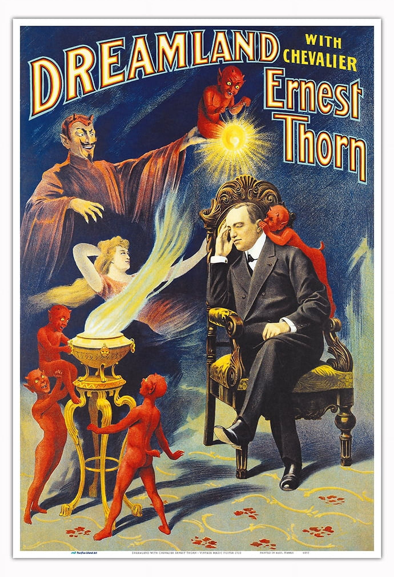 Dreamland with Chevalier Ernest Thorn - Vintage Magic Poster c.1910 ...