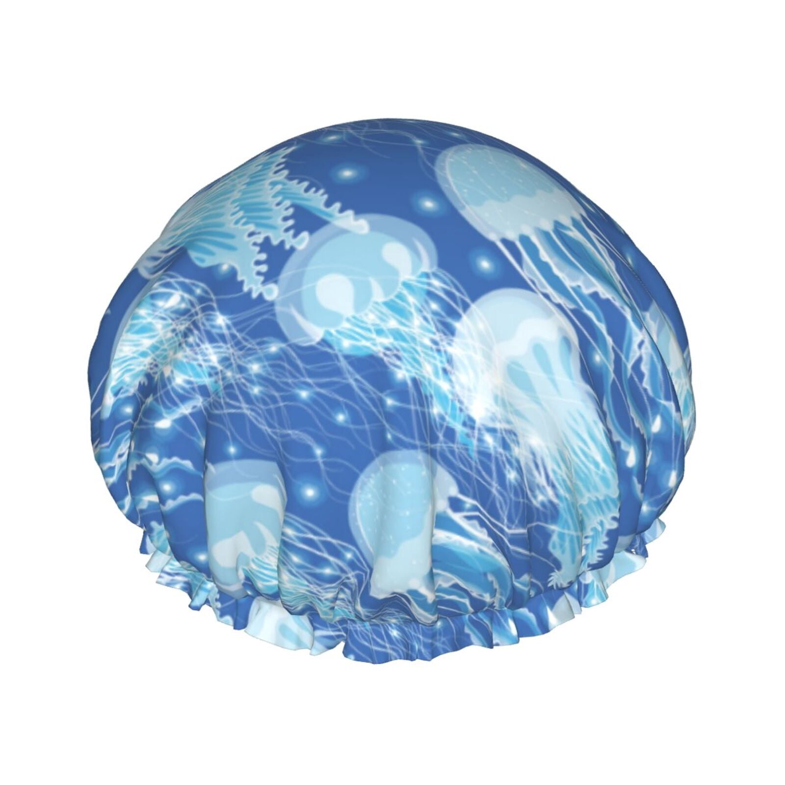 Dreamlike Jellyfish Shower Cap, Double Layers Shower Cap Rreusable ...