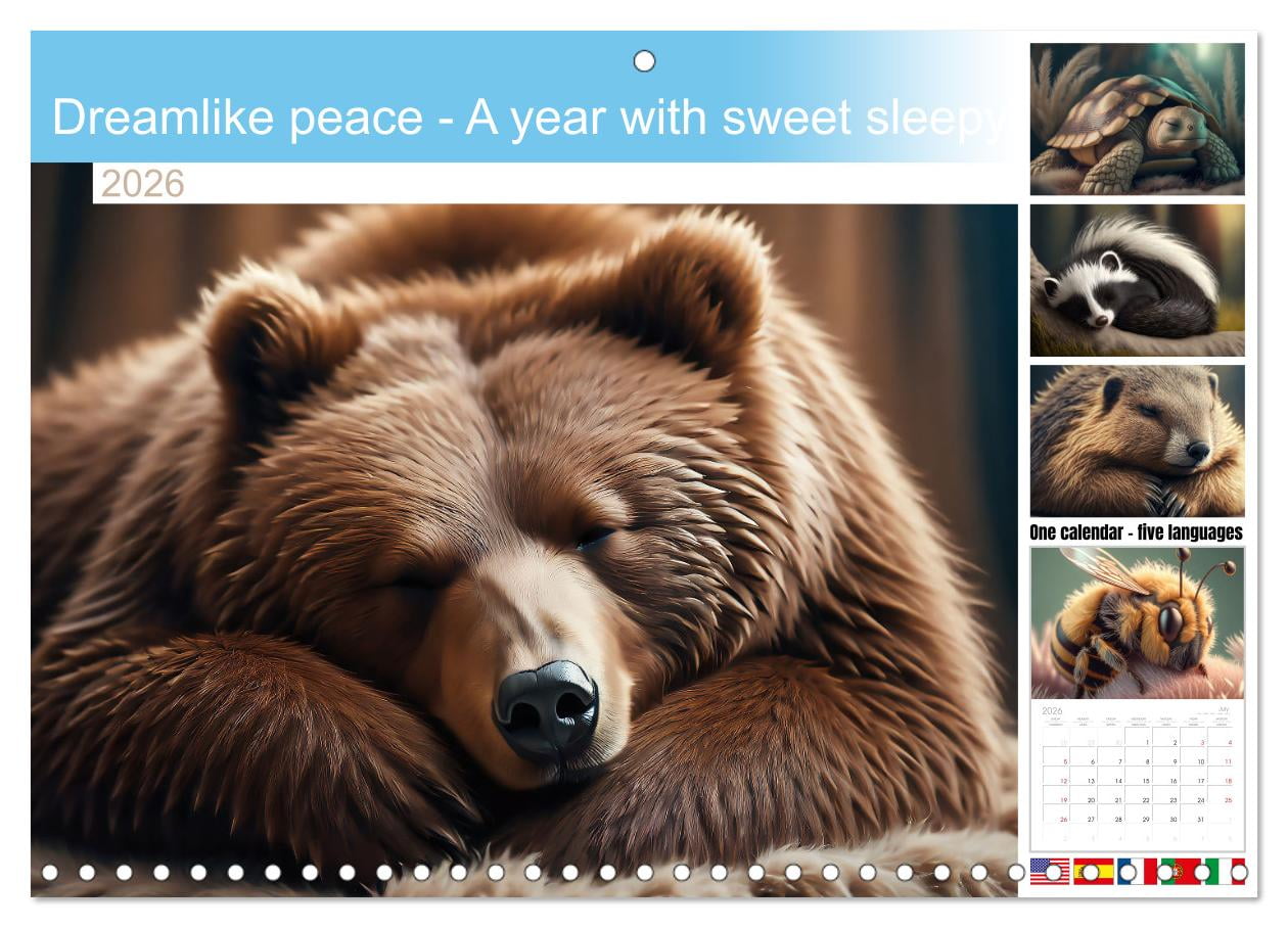 Dreamlike peace - A year with sweet sleepyheads (Monthly Wall Calendar ...