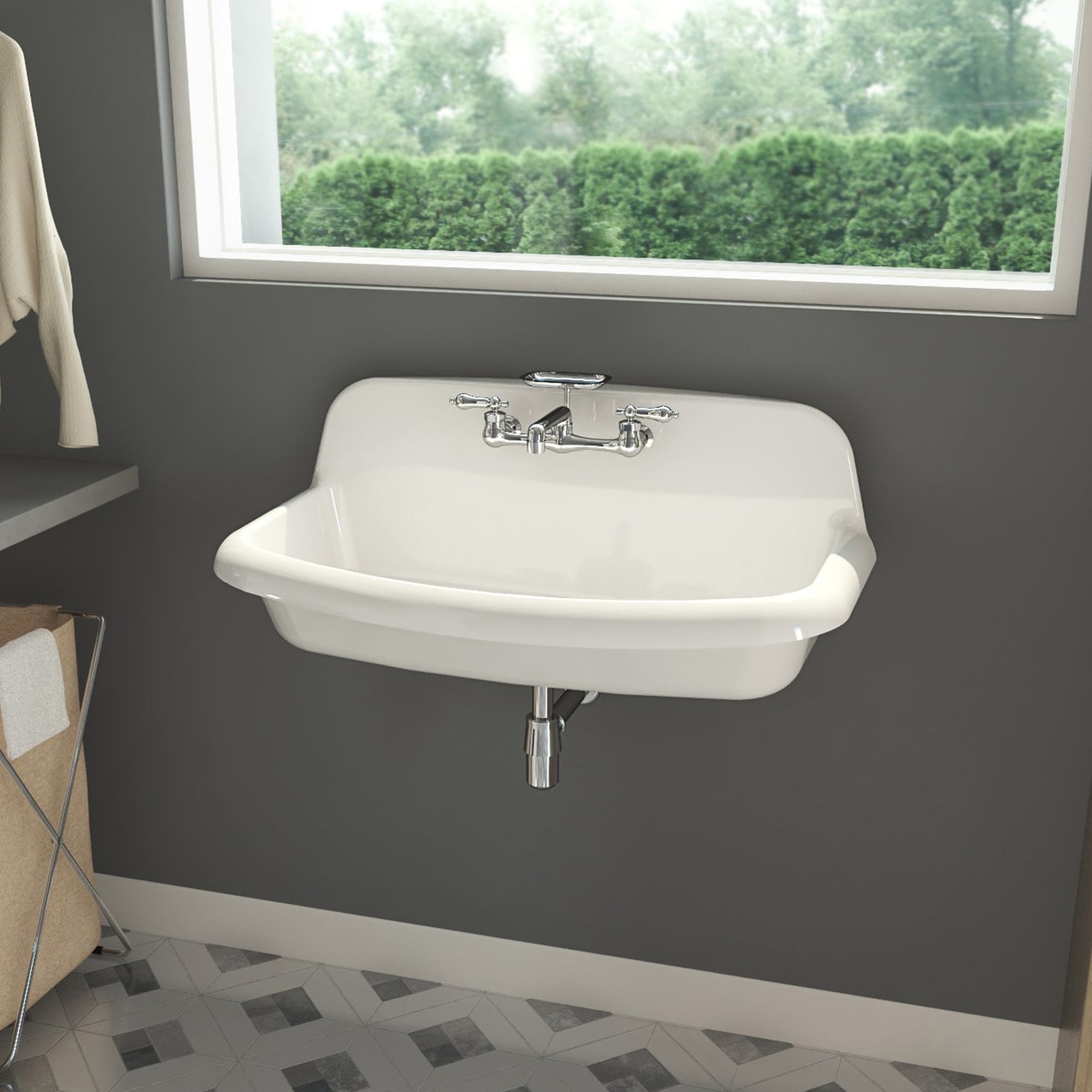 Dreamline Us63x361500 Sapphire 36" Wall Mounted Single Basin Ceramic ...