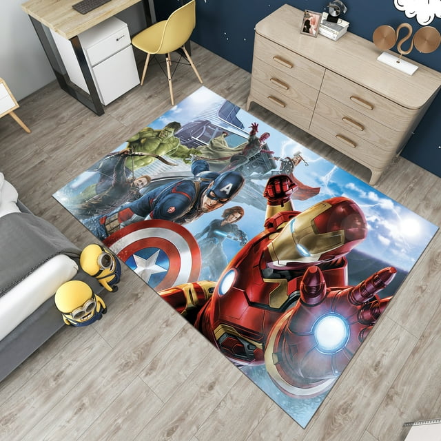 Dreammotif Avengers Heroes Area Rug, Colorful Modern Carpet, Game Room ...