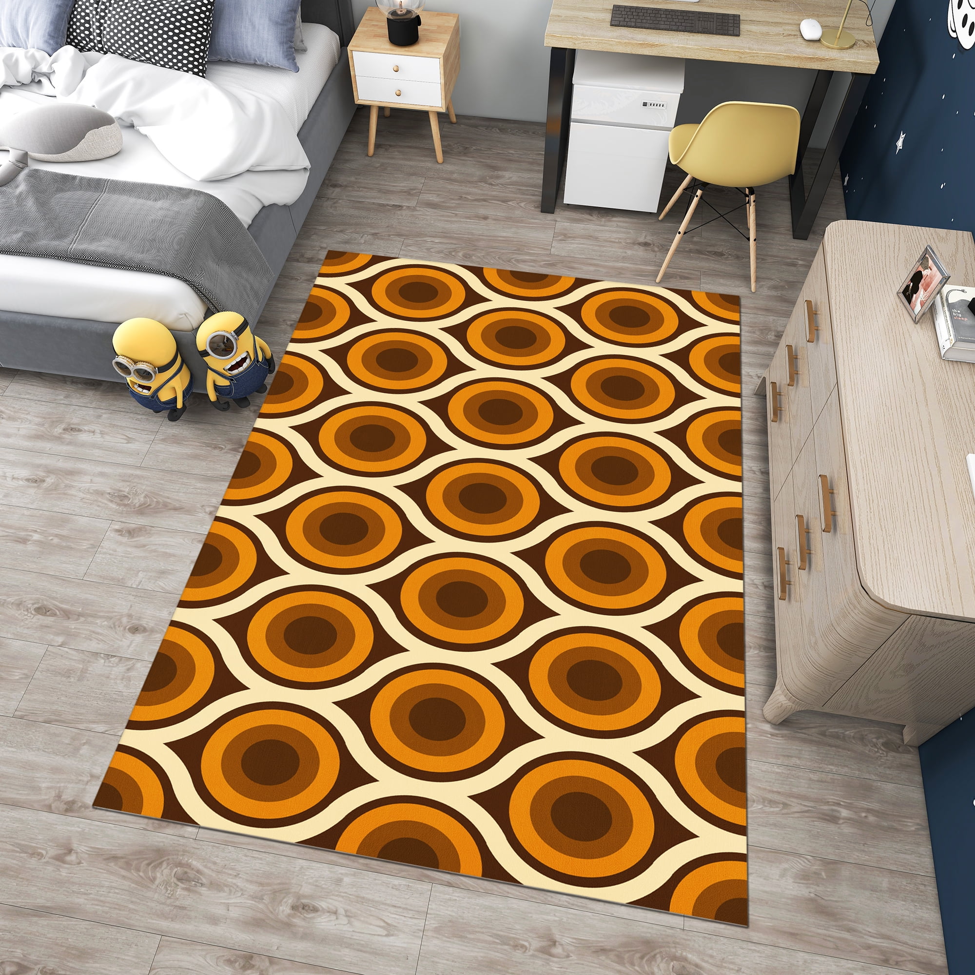 Dreammotif Colorful Modern Area Rug, Groovy Design, Perfect For Game ...