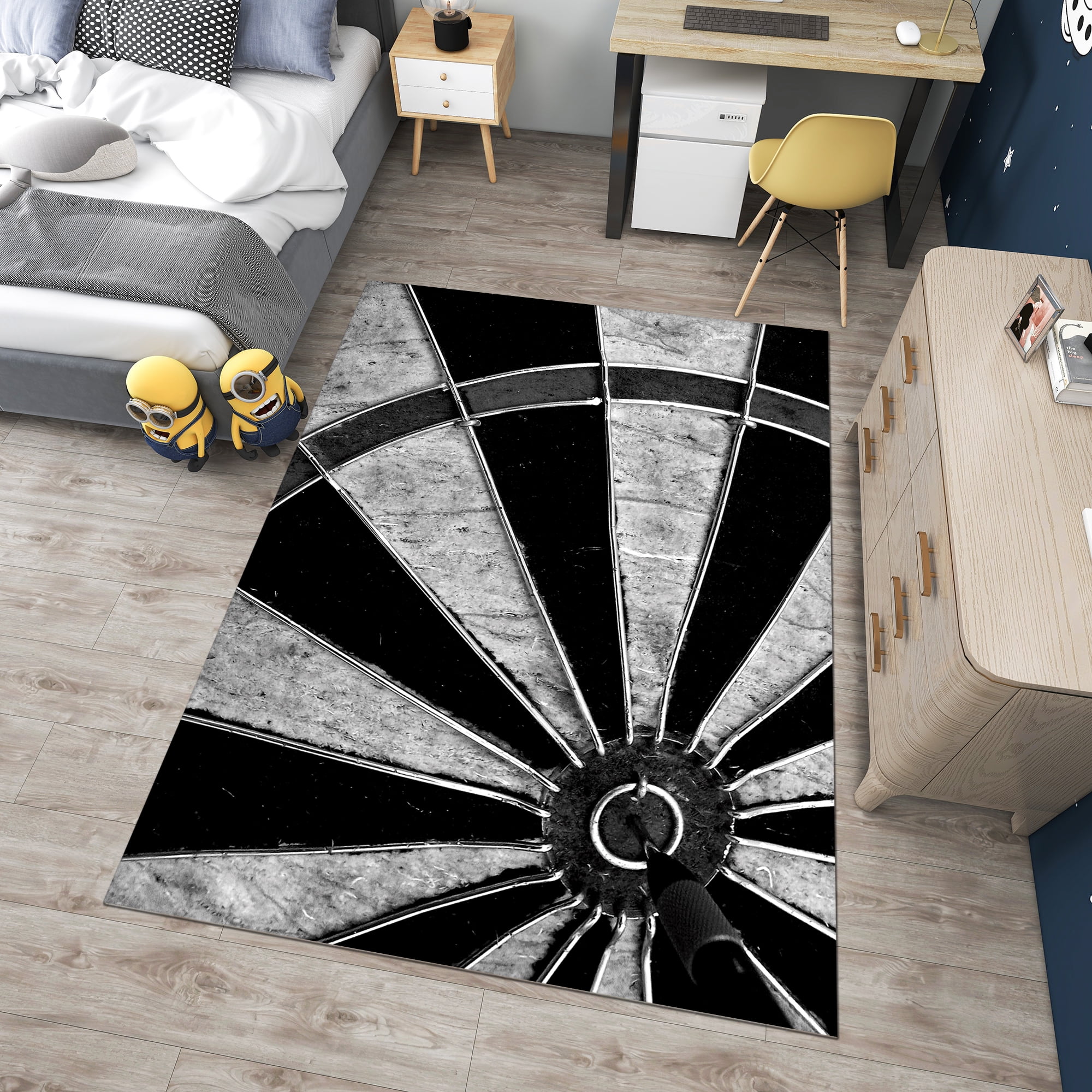 Dreammotif Colorful Modern Dart Rug, Game Room Decor, Bedroom Area Rug ...