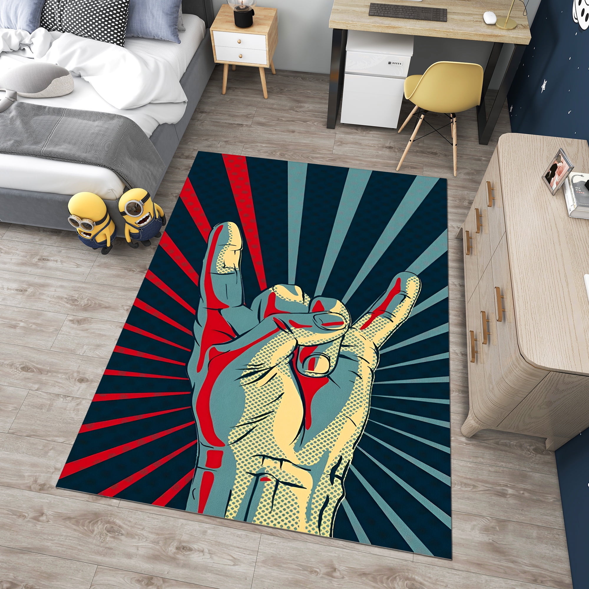 Dreammotif Colorful Modern Music Rug, Area Rugs For Living Room ...