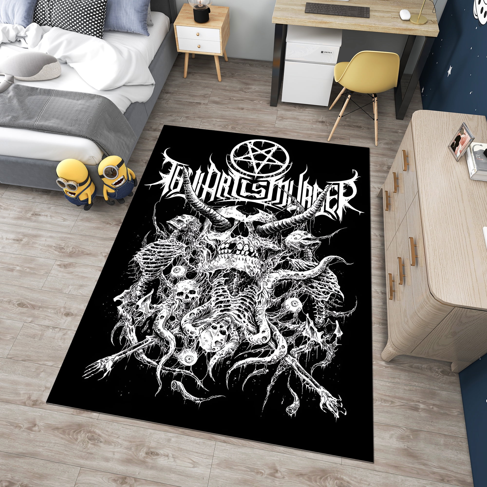 Dreammotif Colorful Modern Satanic Rug, Large Area Rug for Living Room ...
