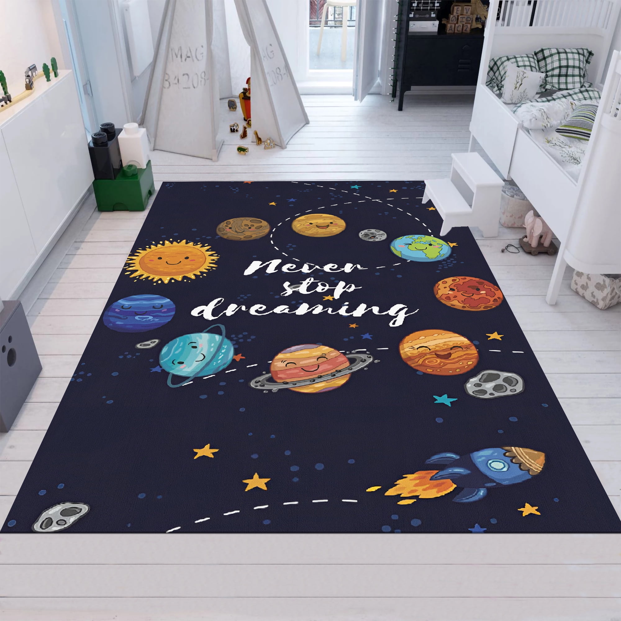 Dreammotif Cute Solar System Area Rug for Living Room Bedroom Playing ...