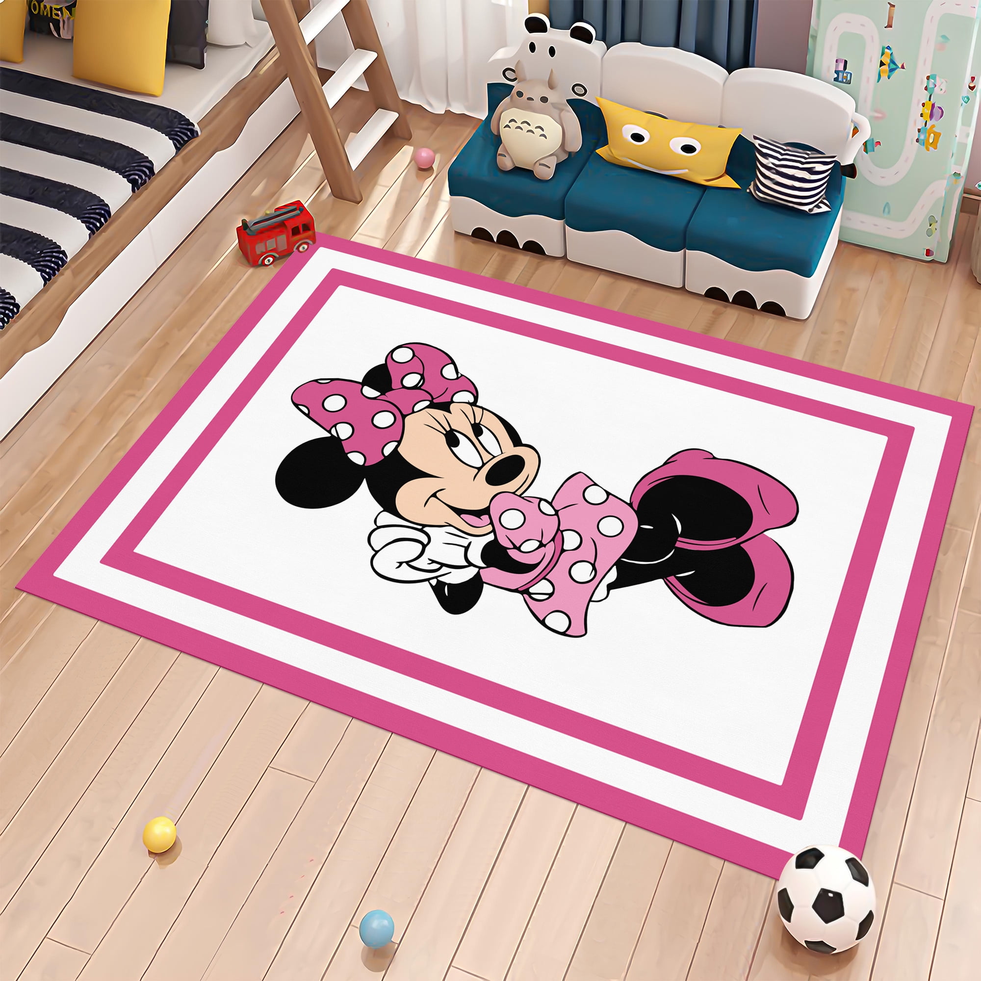 Dreammotif Disney Magic Pink Mini Mouse Themed Rug For Kids Rooms ...