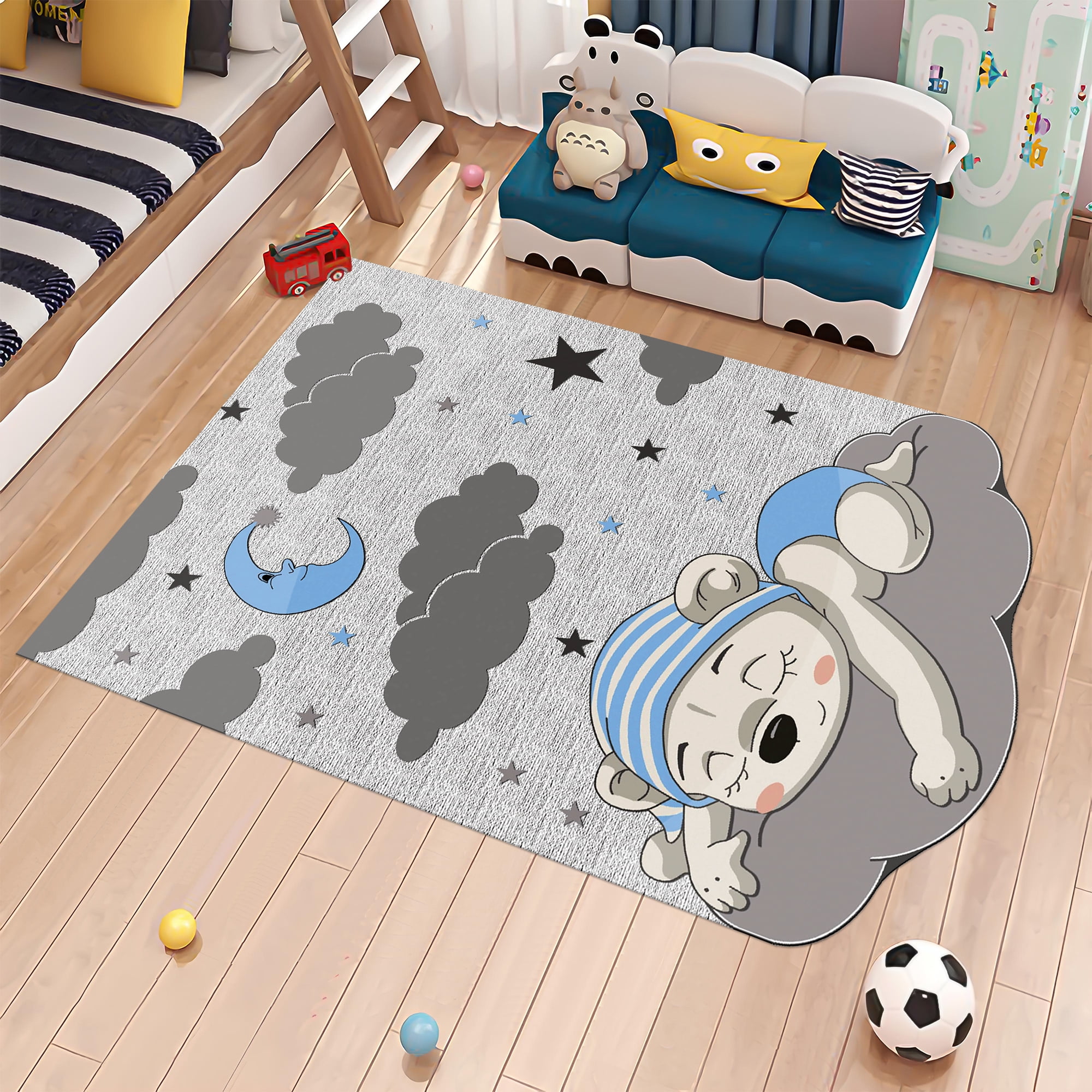 Dreammotif Kids Room Carpet, Teddy Bear Brown Carpet, Rugs For Nursery ...