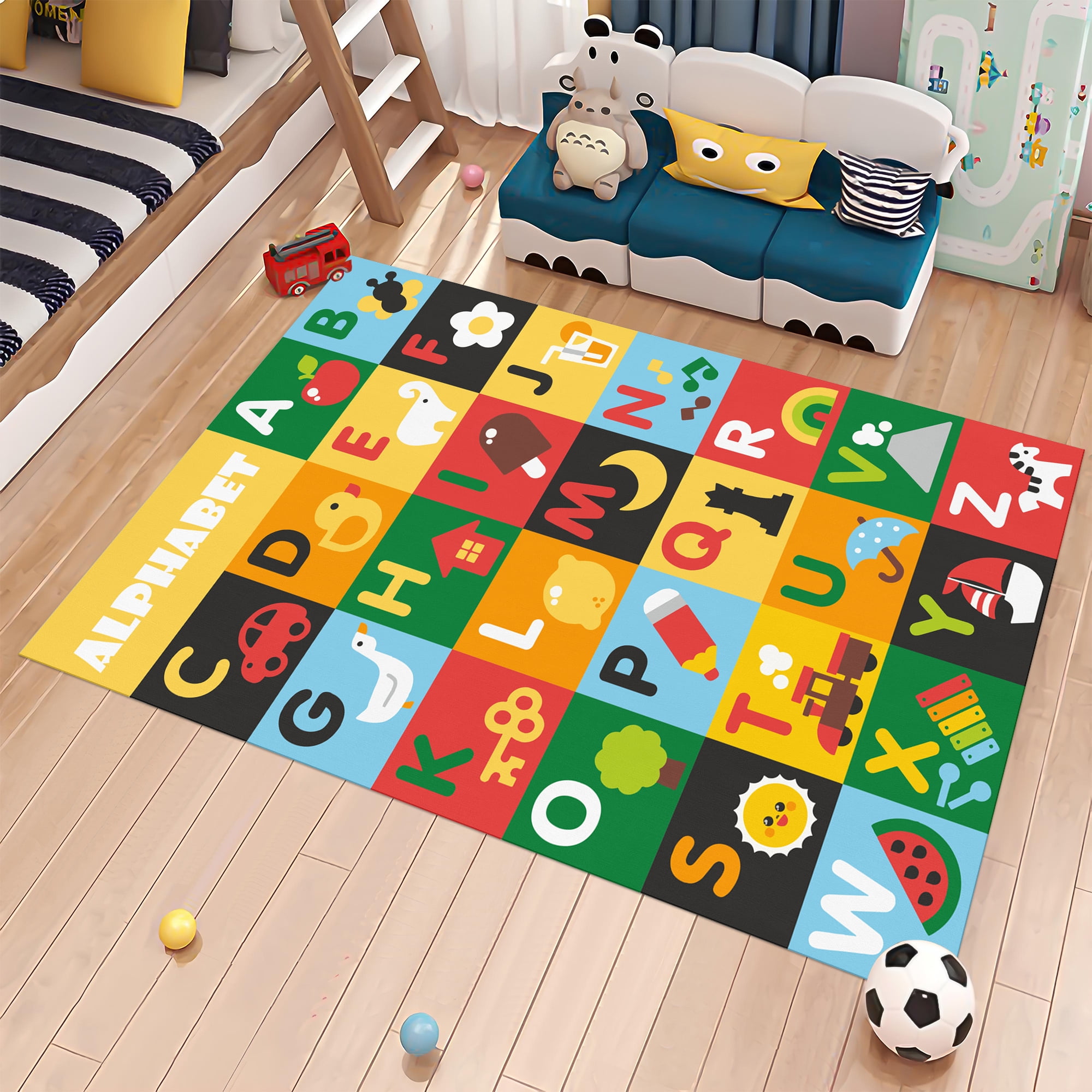 Dreammotif Kids Room Rug,Alphabet Learning Rug, Playroom Decor,Popular ...