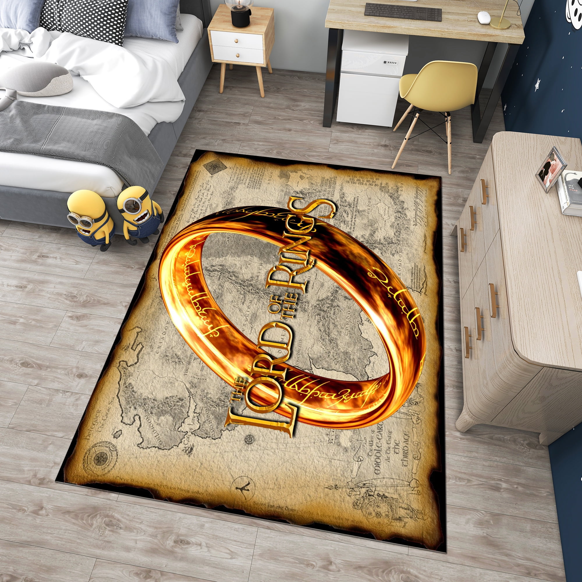 Dreammotif Lord Of The Rings Rug, Modern Area Rug, Colorful Game Room ...