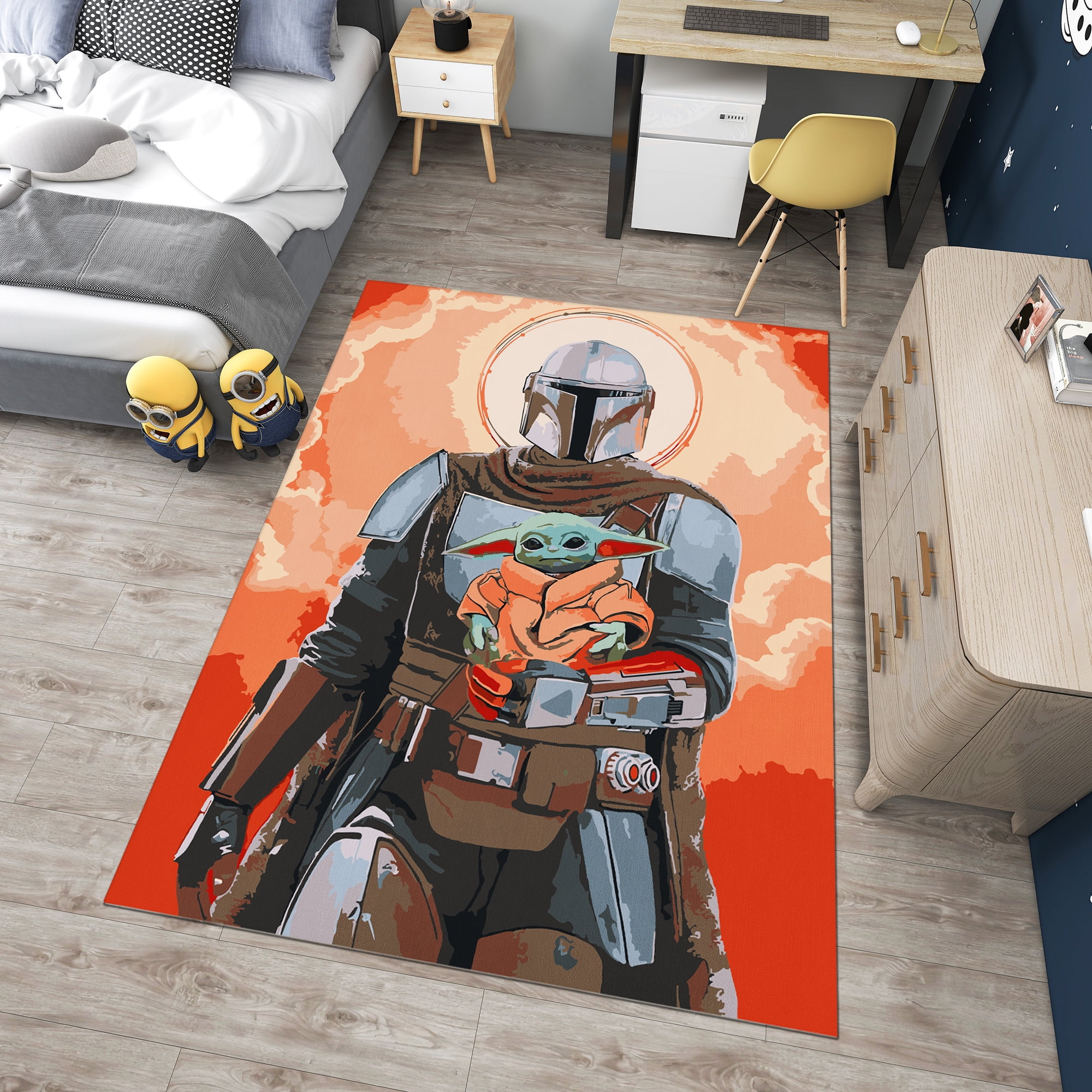 Dreammotif Mandalorian And Baby Yoda Rug, Large Area Rug For Living ...