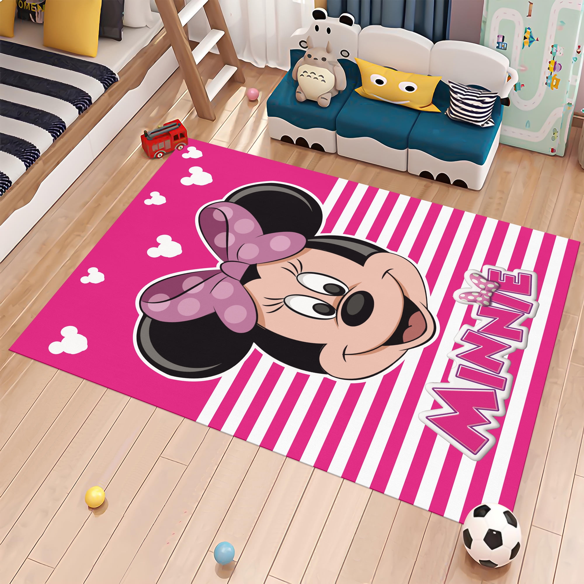 Dreammotif Pink Minnie Mouse, Girl Minnie Mouse, Rugs Carpet, Indoor ...
