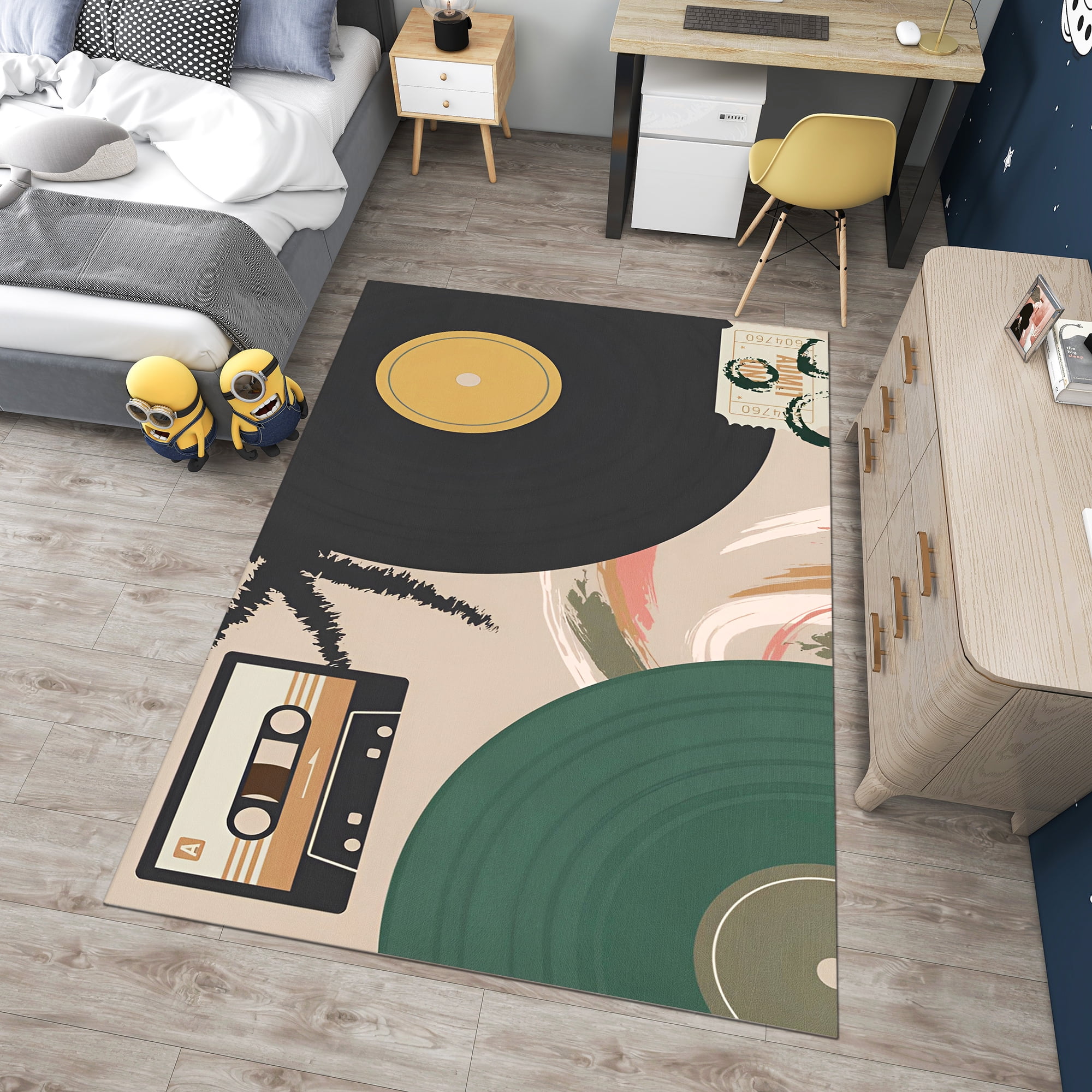 Dreammotif Record Music Rug, Area Rugs For Living Room, Game Room Decor ...