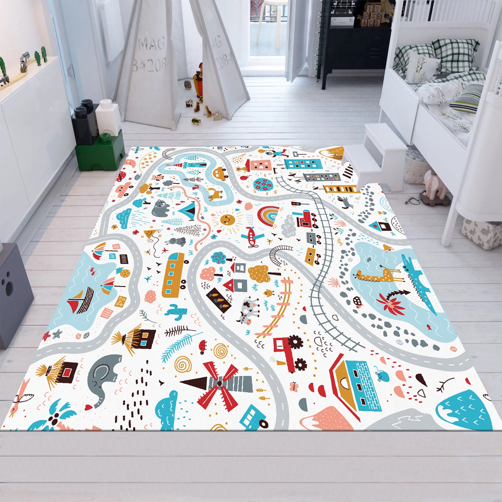 Dreammotif Road Rug, Kids City Rug, Modern Rugs, Kids Car Road Rug ...