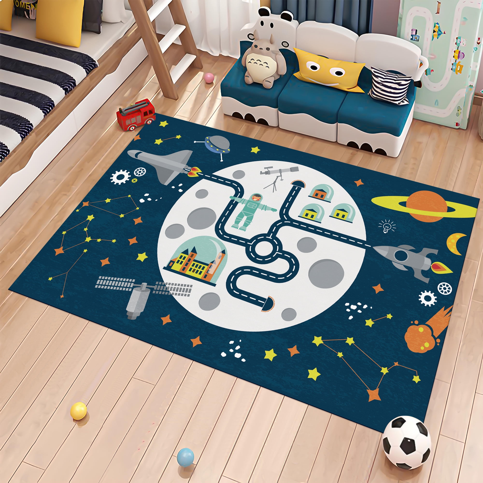 Dreammotif Rocket Rug, Space Floor Carpet - High Quality, Soft and ...