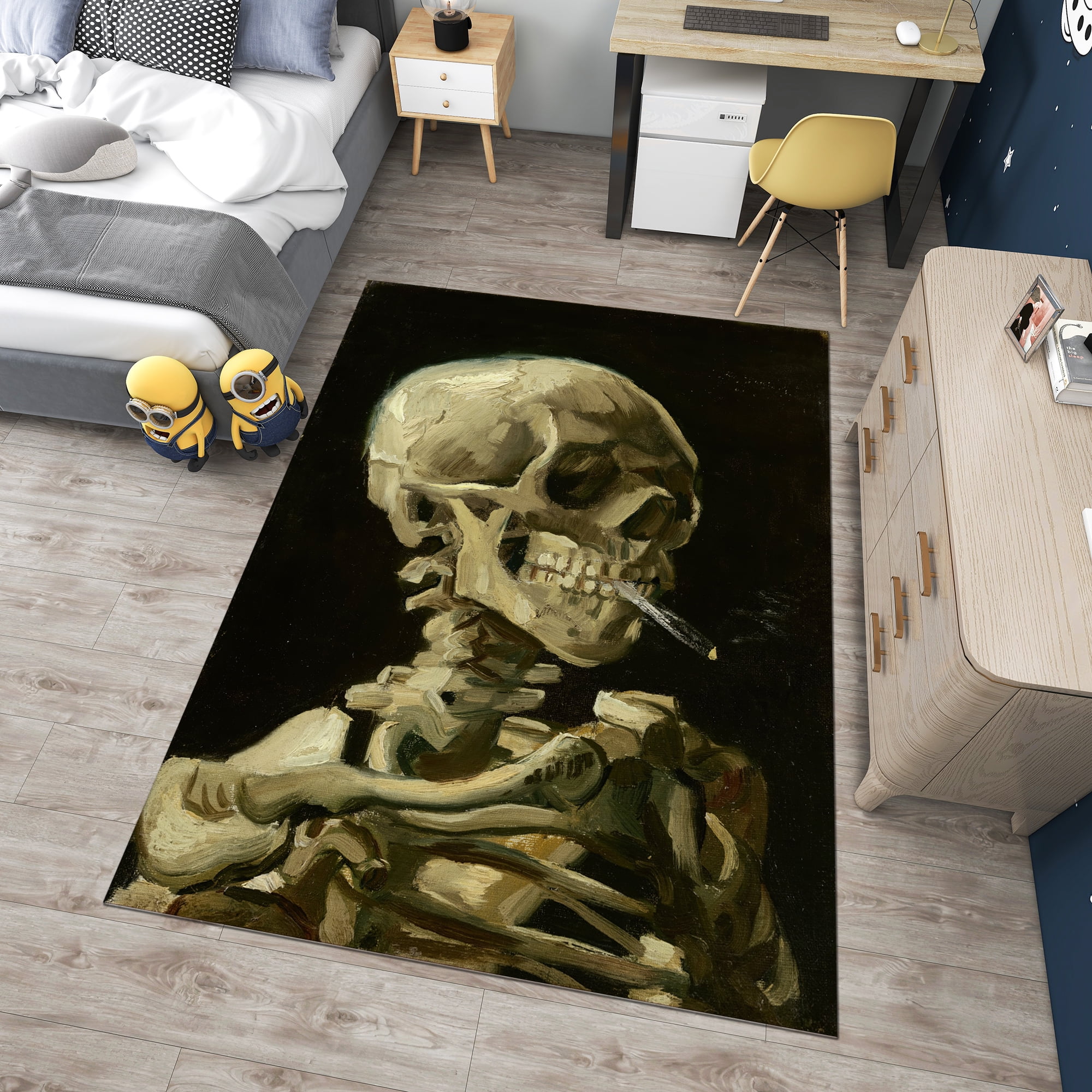 Dreammotif Skull Art Rug, Colorful Area Rug For Living Room, Modern ...