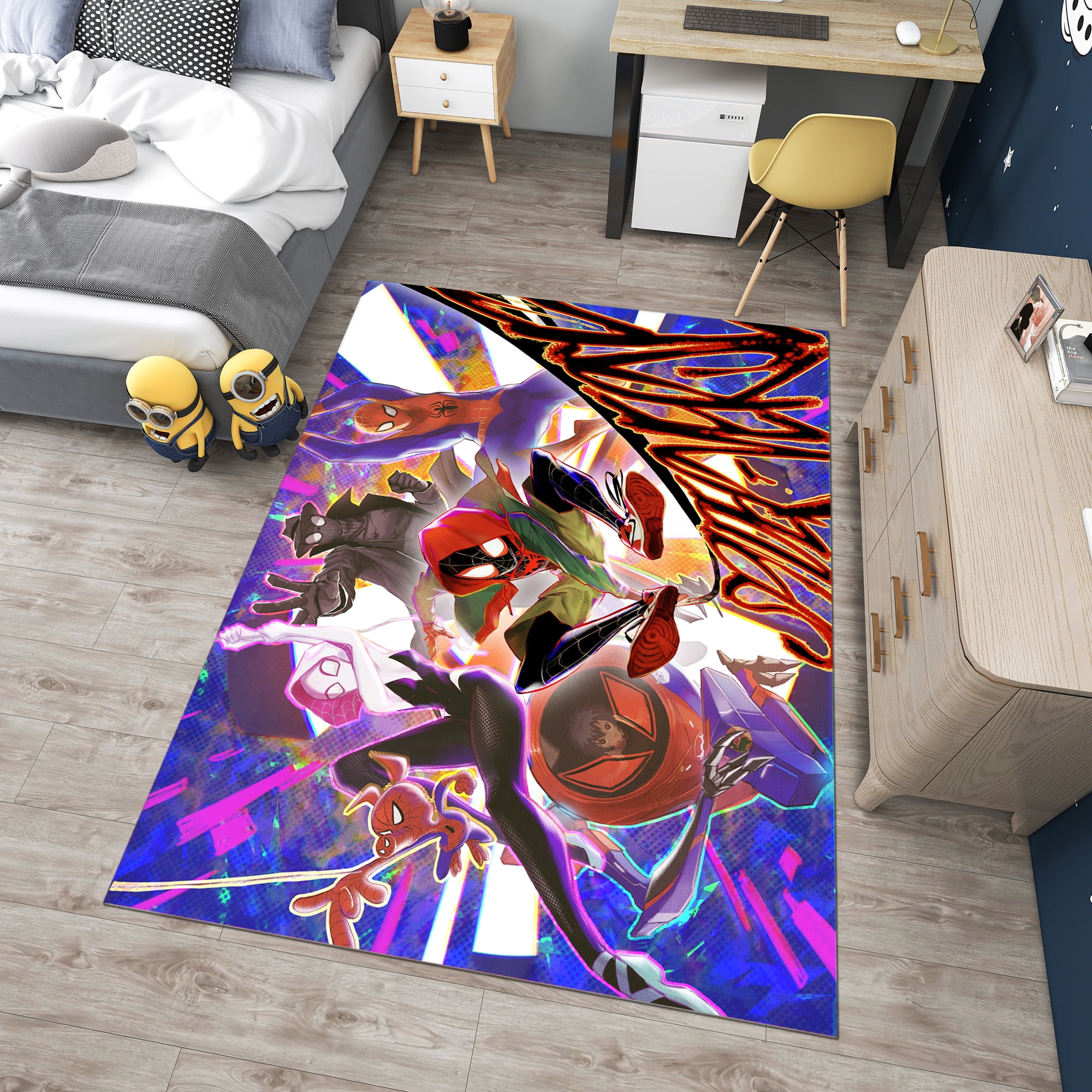 Dreammotif Spider Man Area Rug, Colorful Modern Design, Large Bedroom ...