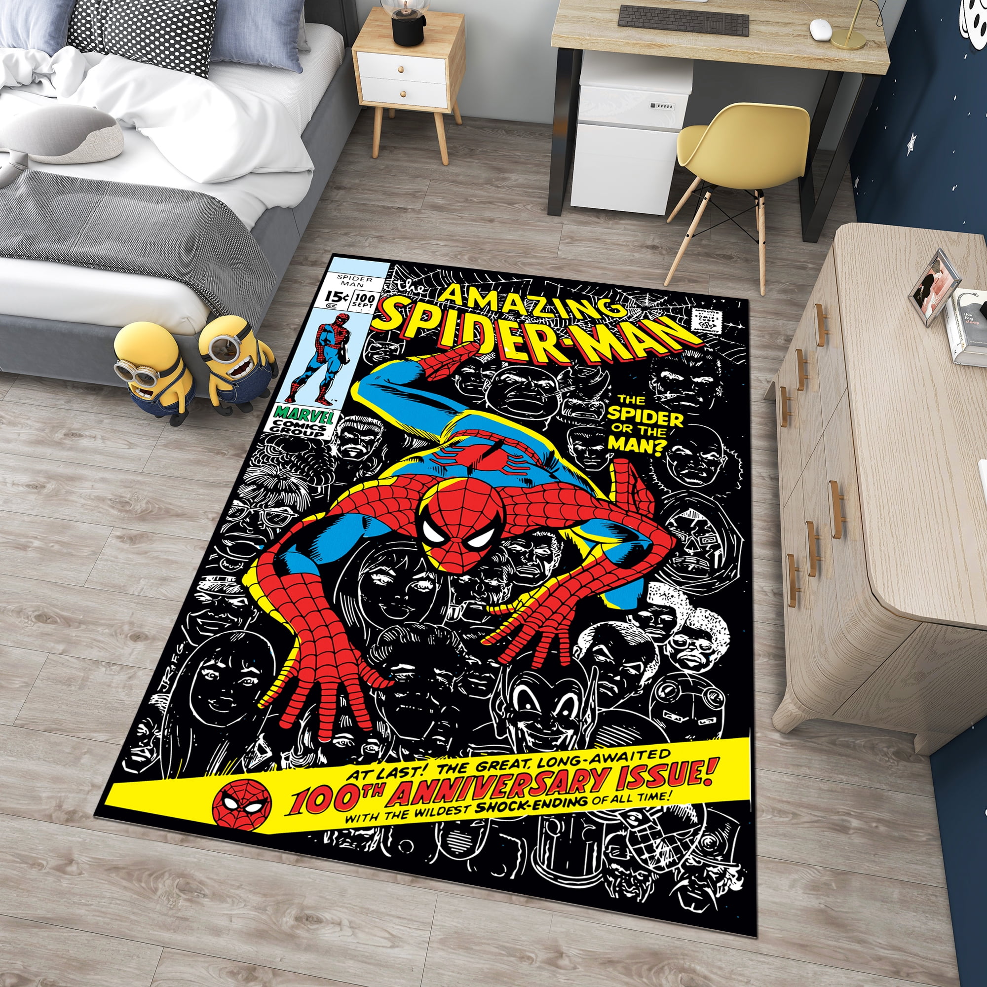 Dreammotif Spider Man Poster Rug, Modern Area Rugs For Living Room ...