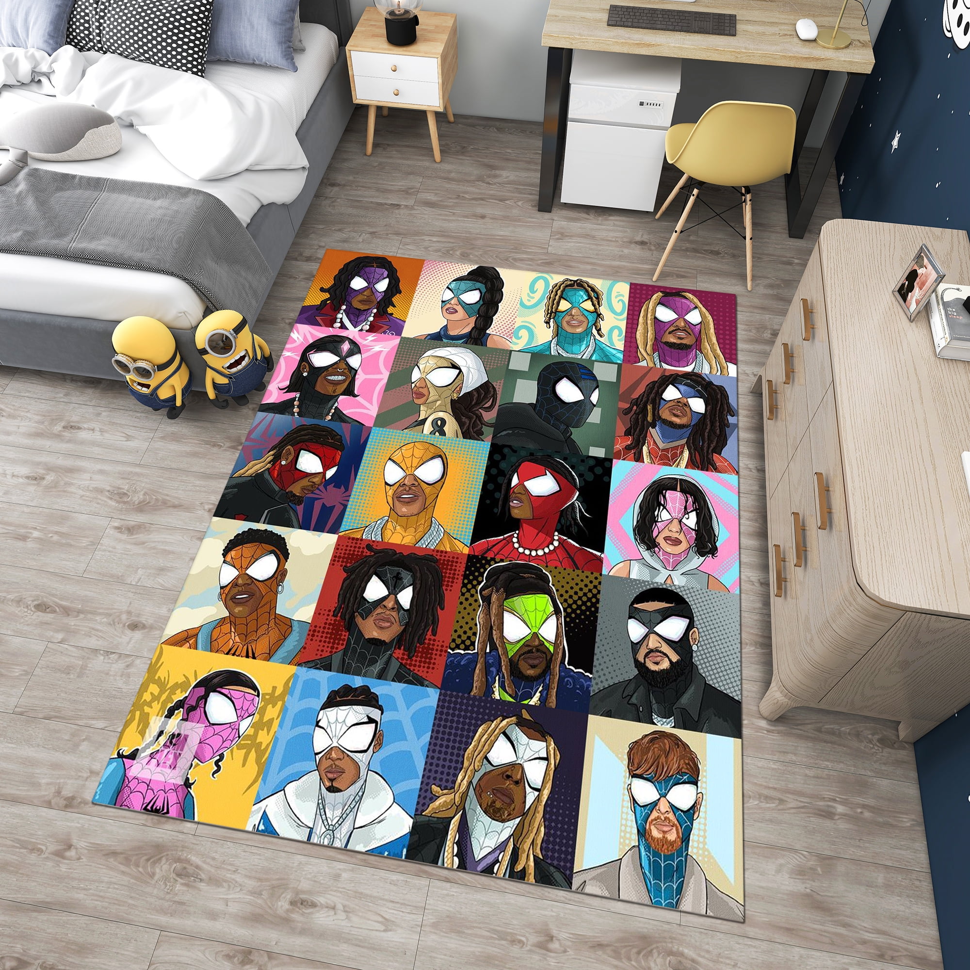 Dreammotif Spiderman Themed Marvel Rug, Colorful Area Rugs, Bedroom ...