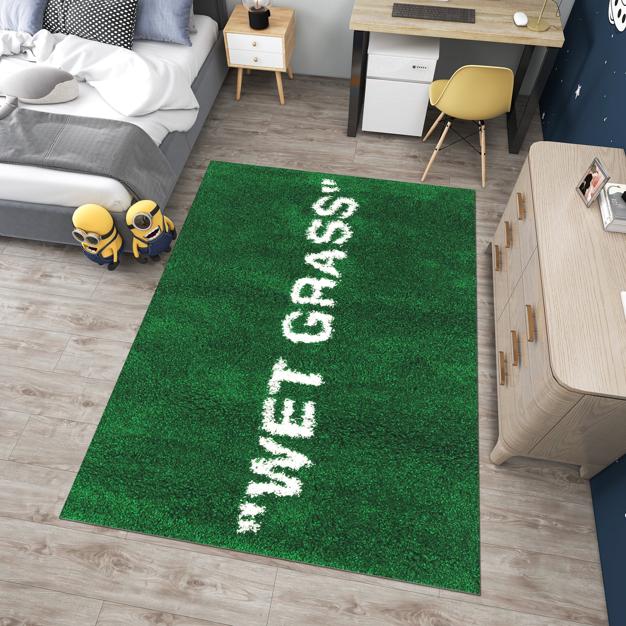 Dreammotif Wet Grass Rug, Modern Area Rug, Game Room Decor, Living Room ...