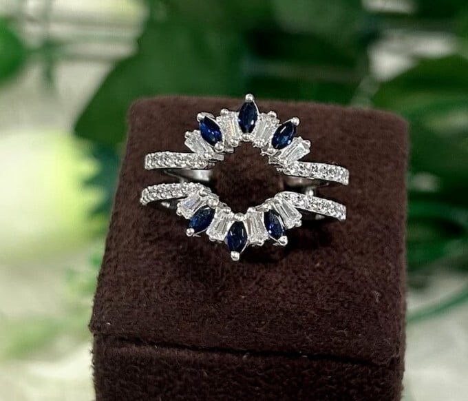 Dreamofdazzles Jewels 1.00 Ctw Round Cut Sapphire Wedding Anniversary ...