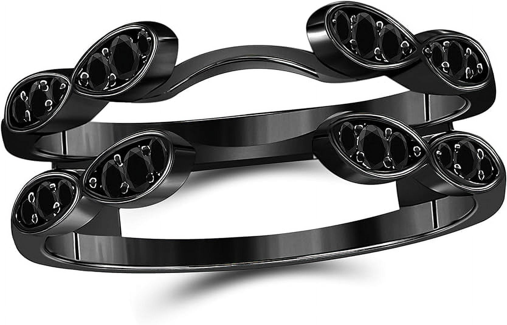 Dreamofdazzles Jewels 14K Black Gold Plated 1.90 Ct Round Cut Black ...