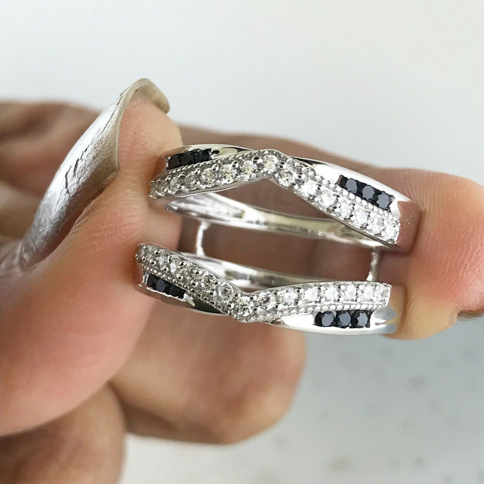 Dreamofdazzles Jewels 2.50 Ctw Round Cut Black & White Diamond Wedding ...