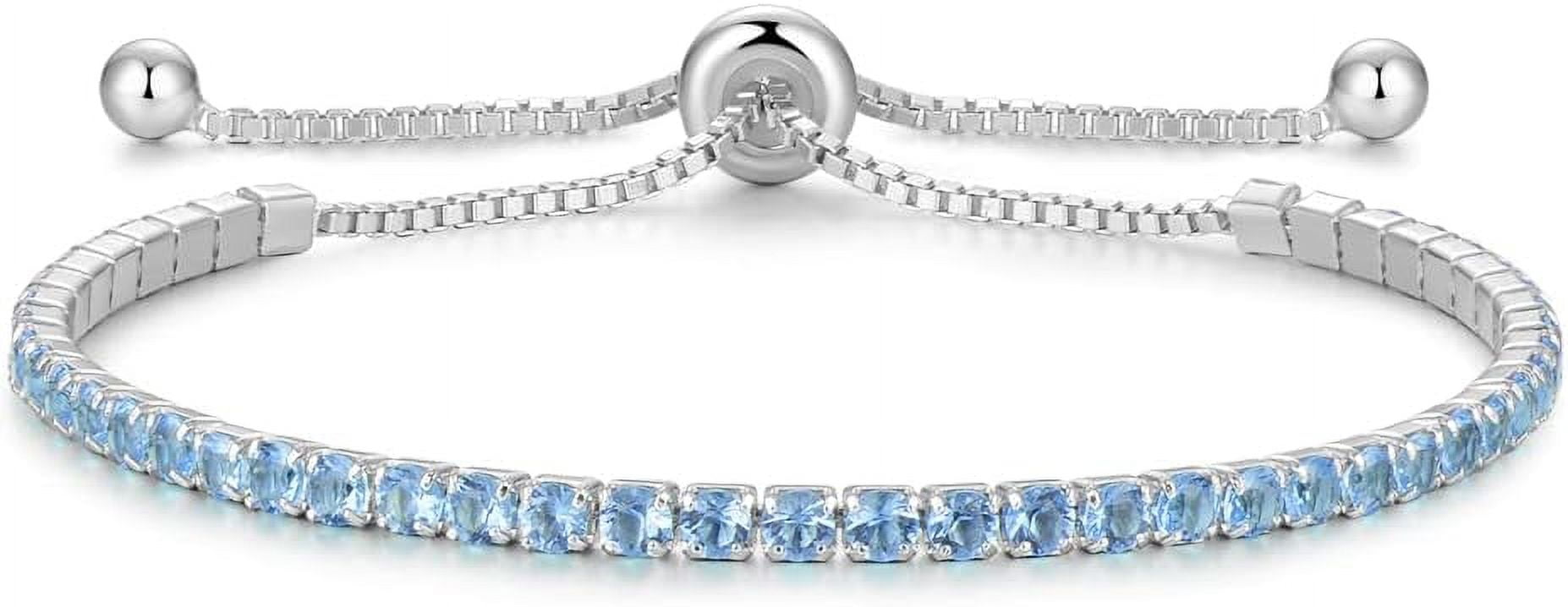 Dreamofdazzles Jewels 7.00 Ctw Round Cut Blue Topaz Womens Bolo ...