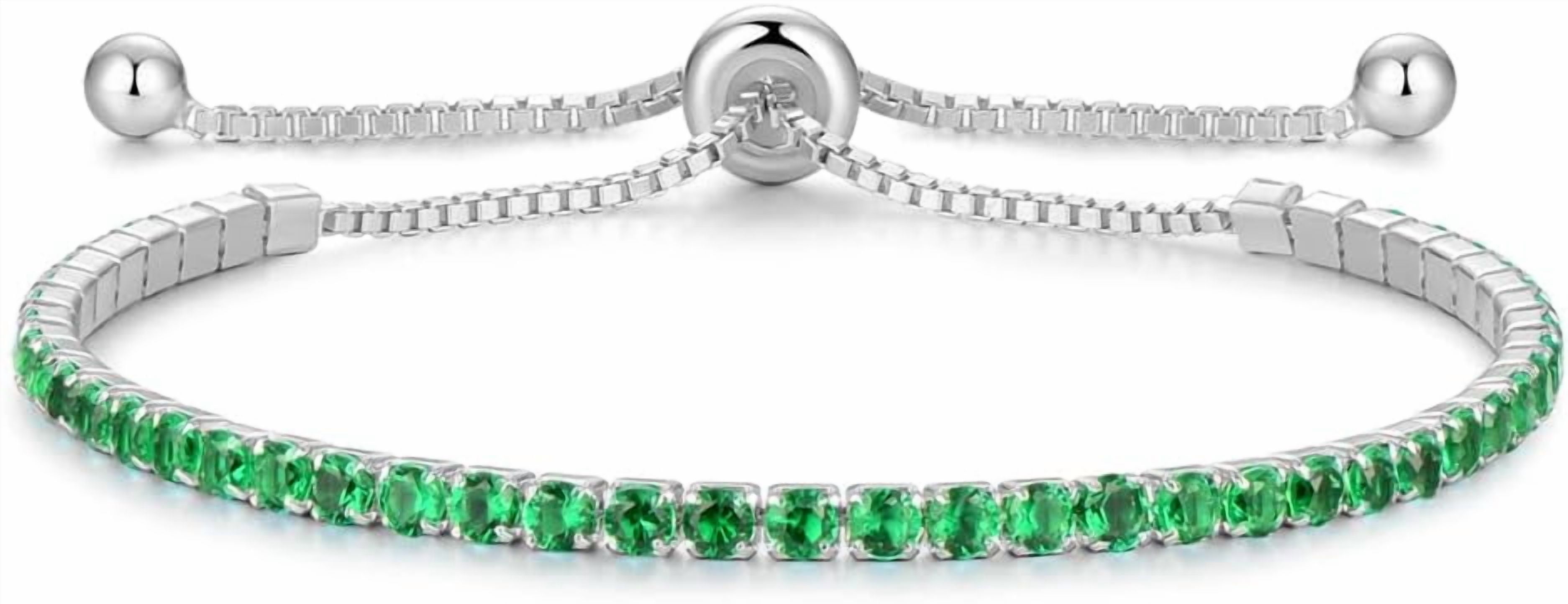 Dreamofdazzles Jewels 7.00 Ctw Round Cut Green Emerald Womens Bolo ...