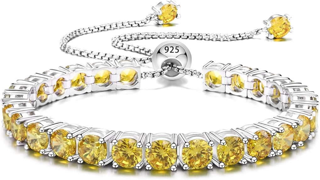 Dreamofdazzles Jewels 7.00 Ctw Round Cut Yellow Citrine Womens Bolo ...