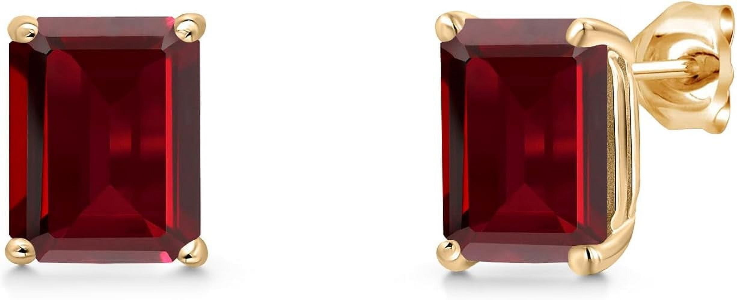 Dreamofdazzles Jewels 925 Sterling Silver 1.13 Ct Emerald Cut Garnet ...