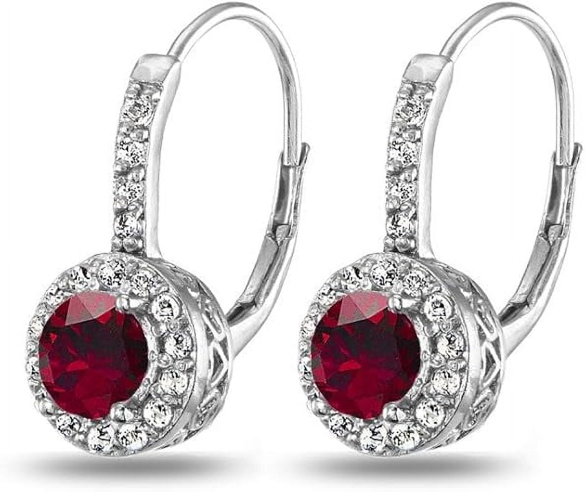 Dreamofdazzles Jewels 925 Sterling Silver 1.60 Ct Round Cut Red Ruby ...