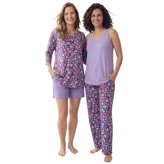 Dreams & Co. Plus Size 4-Piece Pajama Wardrober - Walmart.com