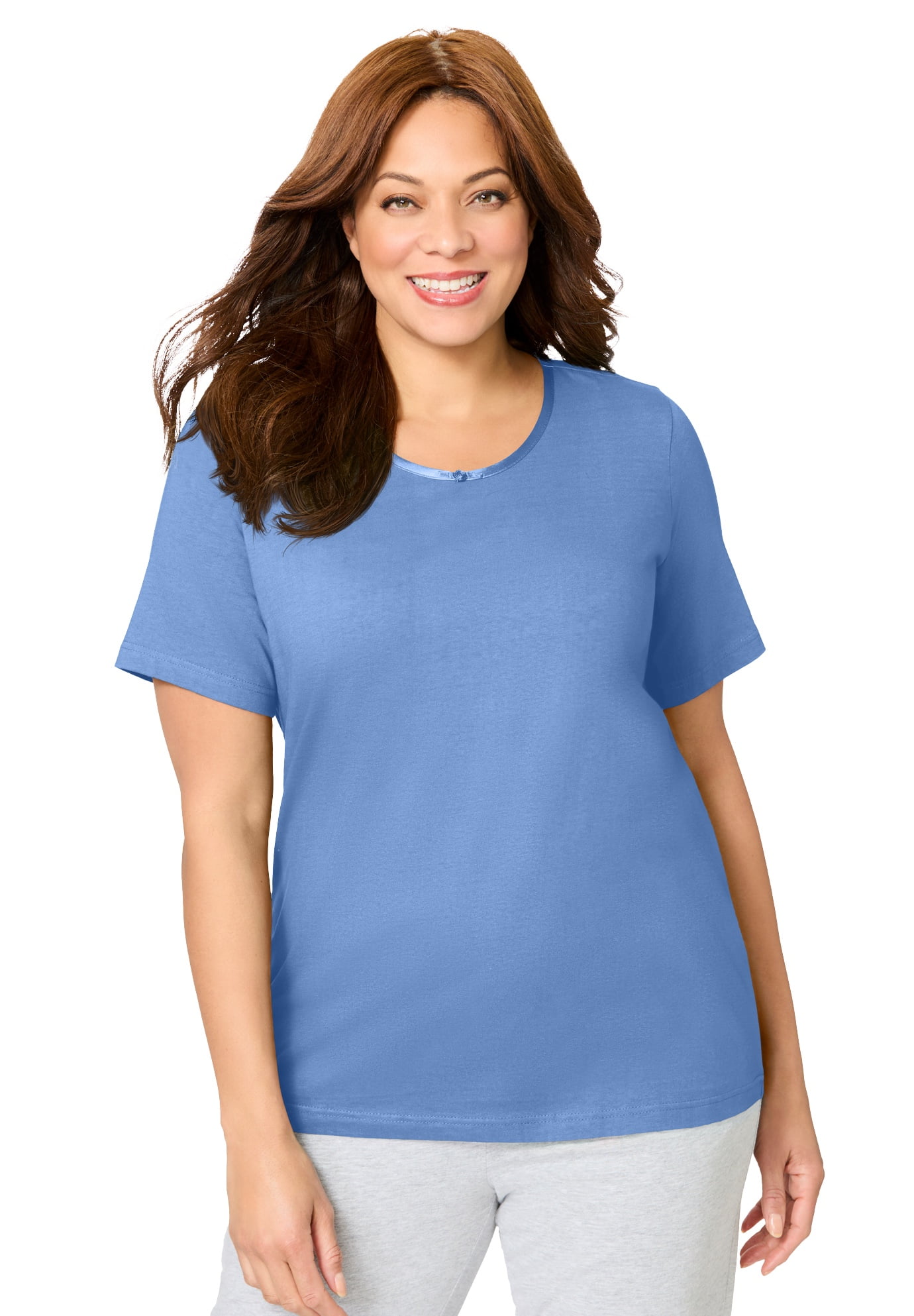 Dreams & Co. Plus Size Sleep Tee - Walmart.com