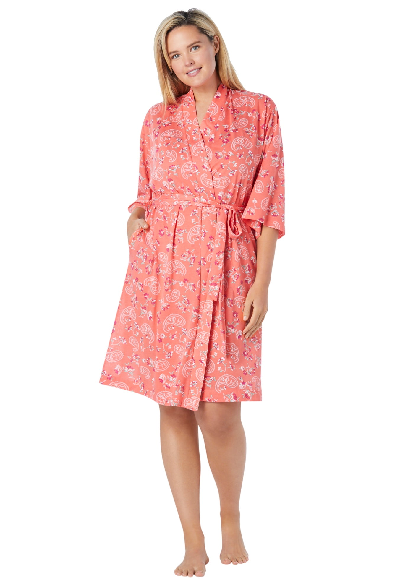 Dreams & Co. Plus Size Cooling Robe - Walmart.com
