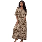 Dreams & Co. Women's Plus Size Luxurious French Terry Long Robe with ...