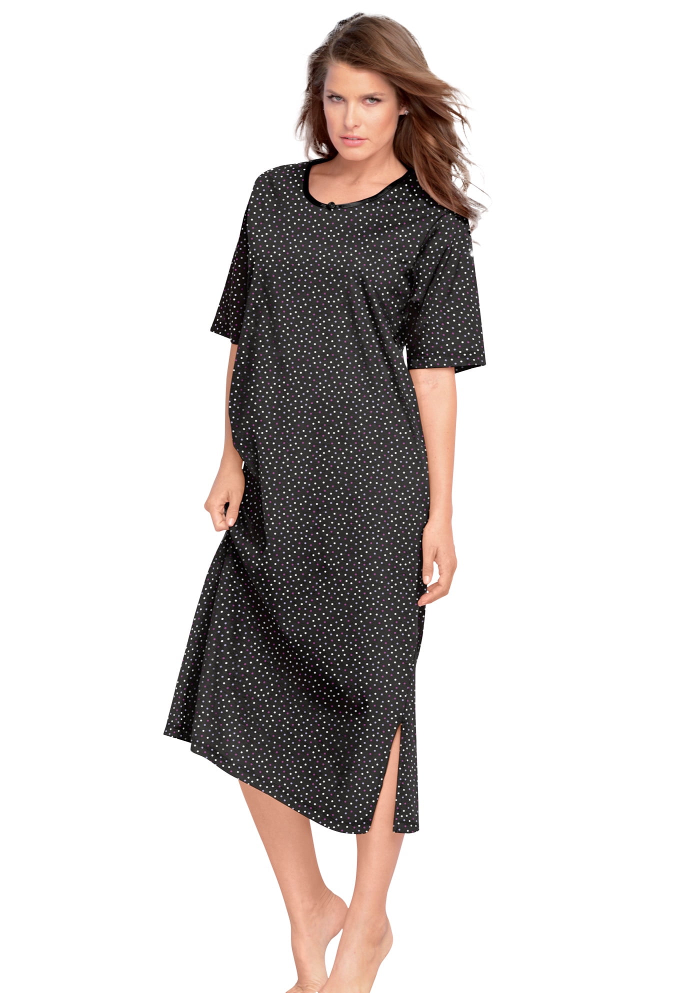 Dreams & Co. Women's Plus Size Long Tagless Sleepshirt - Walmart.com