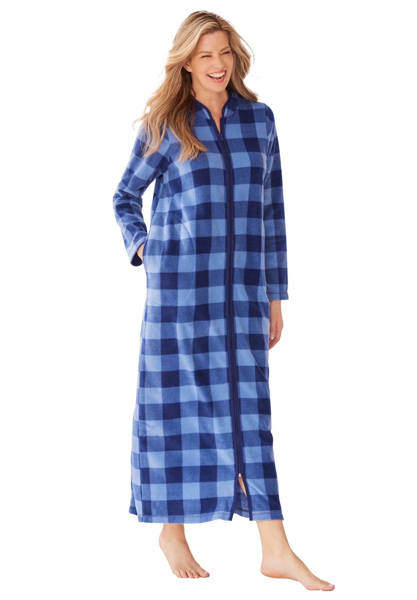 Dreams & Co. Women's Plus Size The Microfleece Robe - 26/28, French ...