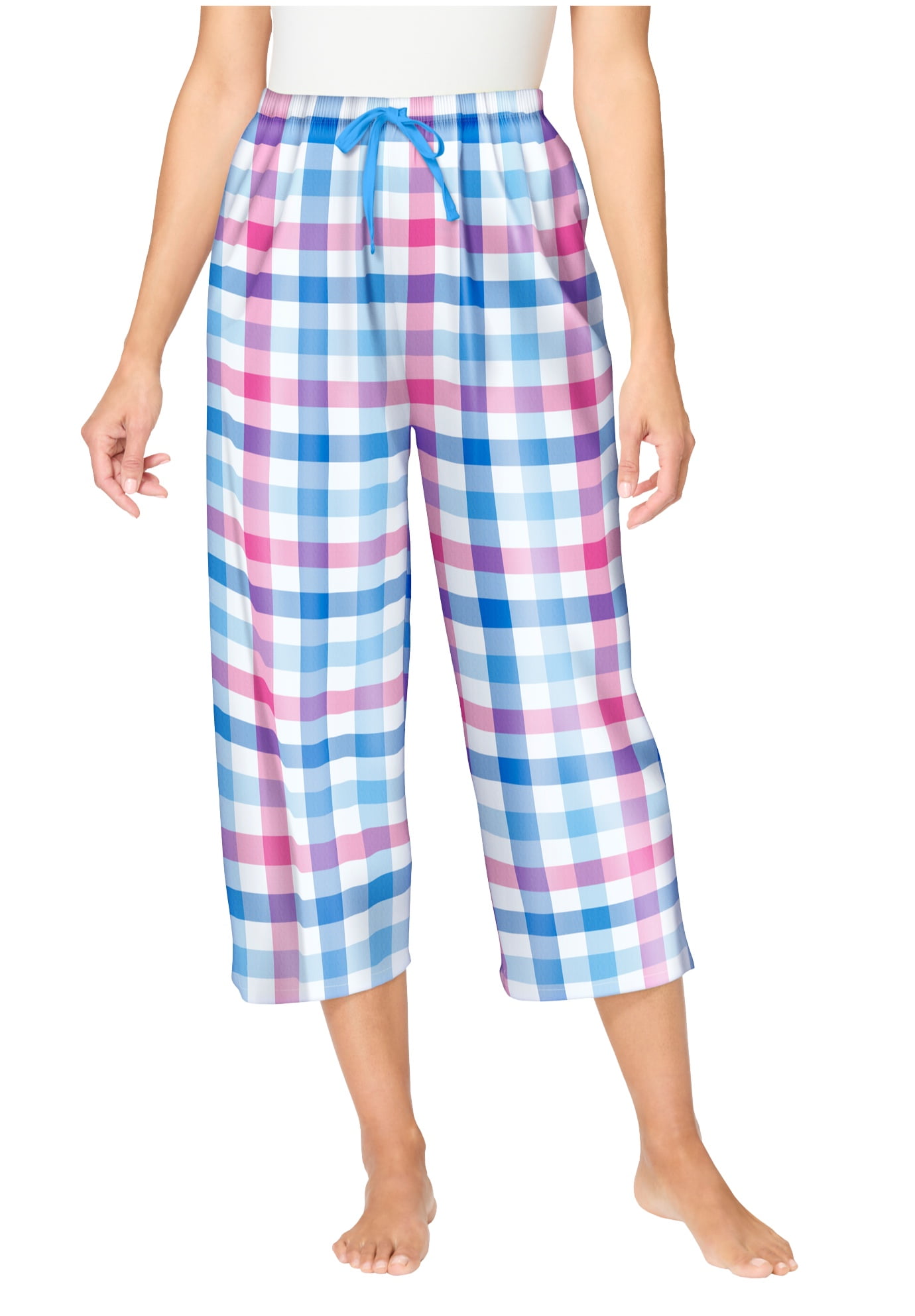 Dreams & Co. Plus Size Woven Sleep Capri Pant - Walmart.com